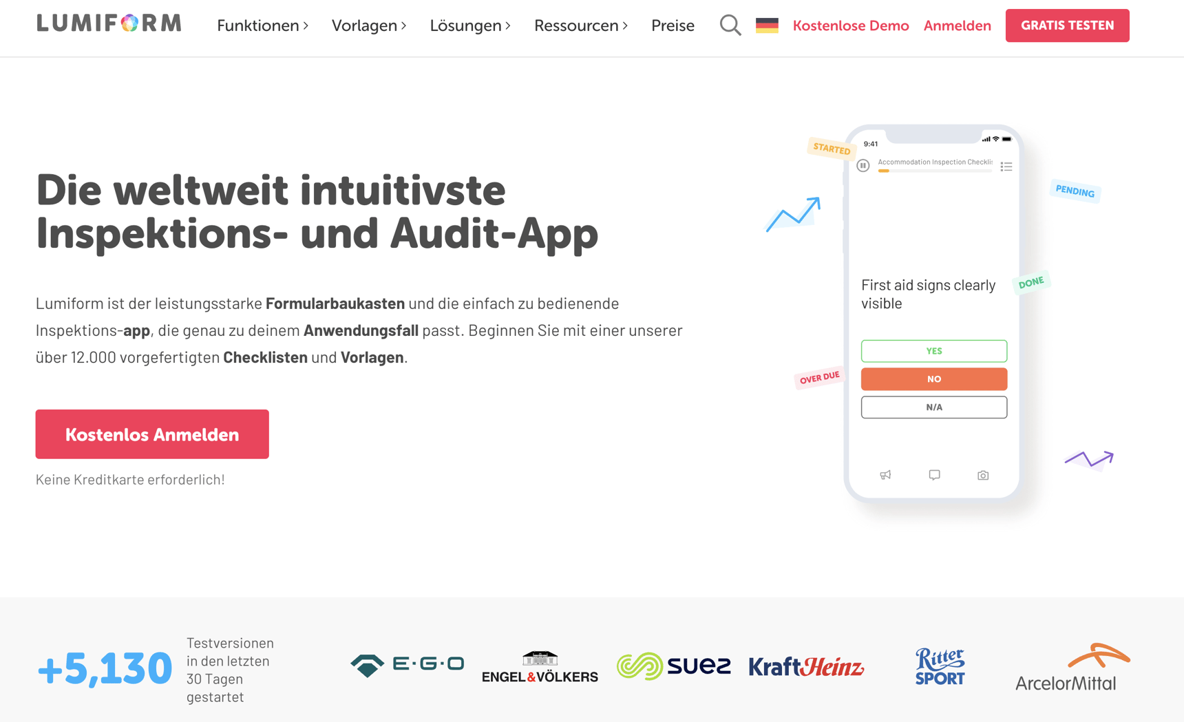 Erste Schritte: Übersicht von Lumiform